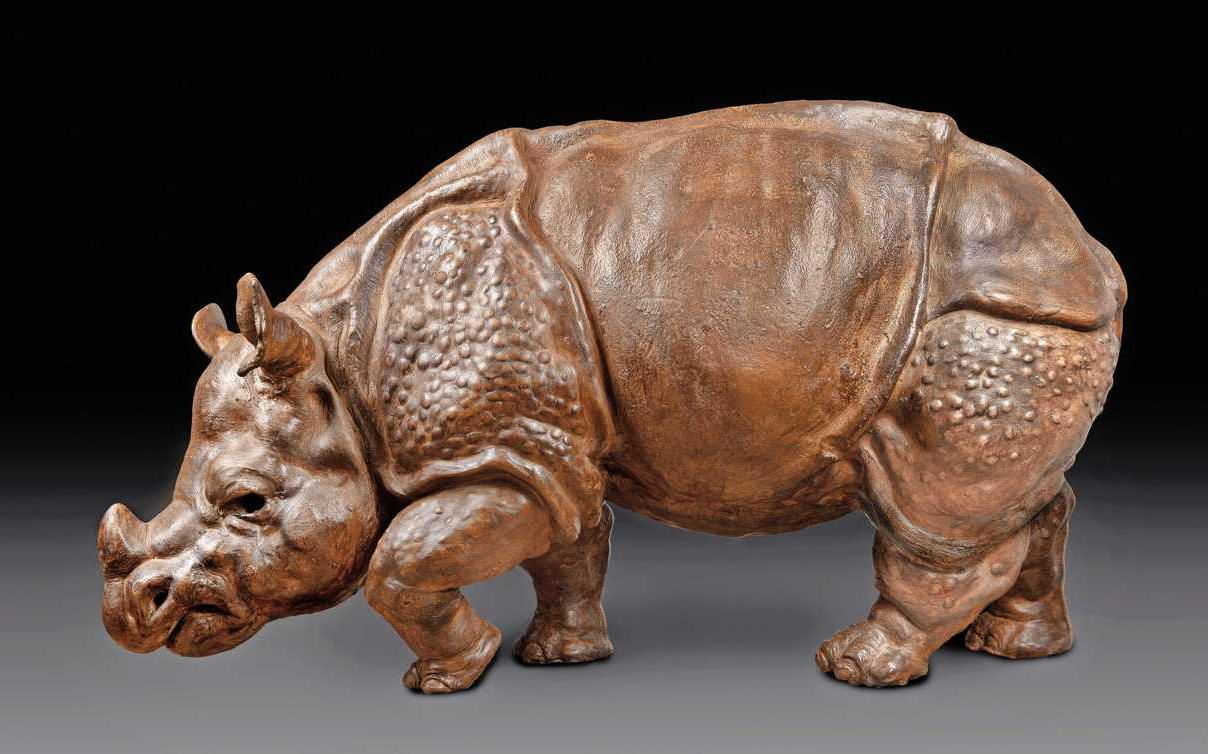 Rijksmuseum koopt beeld van neushoorn Clara, een dier dat ooit eigendom ...