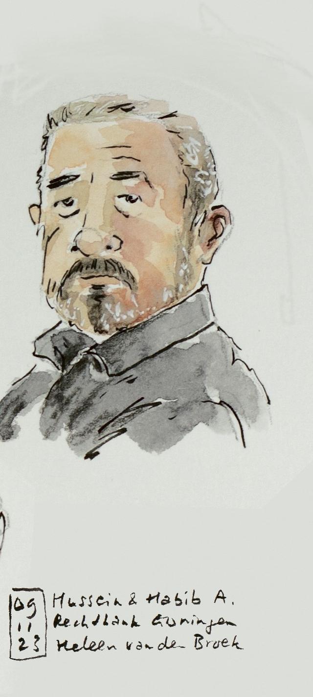 Hussein A. uit Winschoten doet voor hoe hij op twee mannen schoot ...